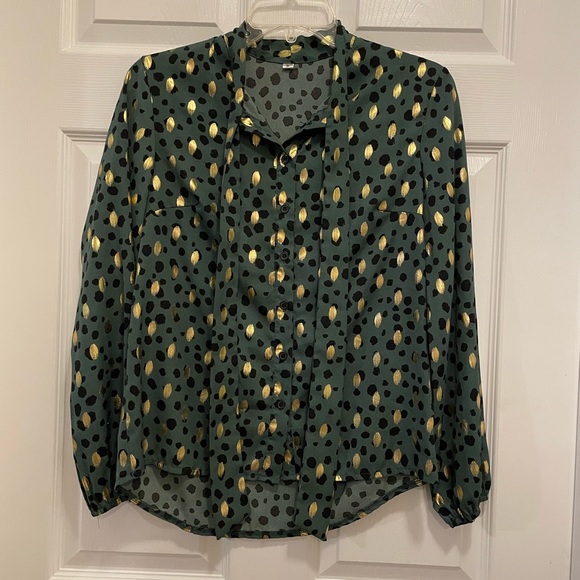 Tops | Leopard Print Womens Work Shirt | Poshmark